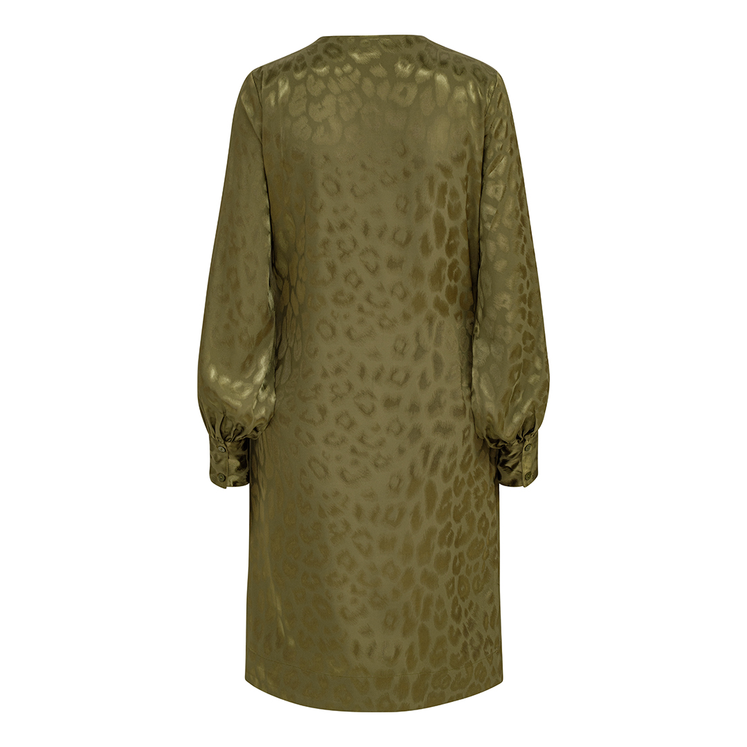 Ines Dress – Army Leo Jacquard | KARMAMIA Copenhagen